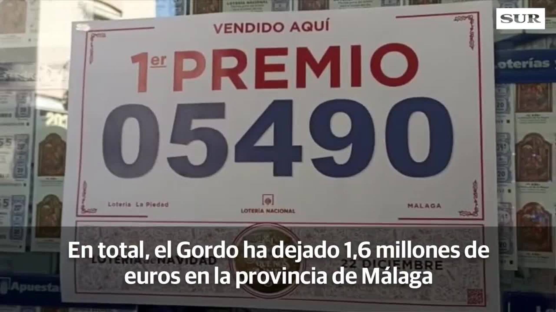 El Gordo de la Lotería de Navidad deja en Málaga 1,6 millones de euros ...